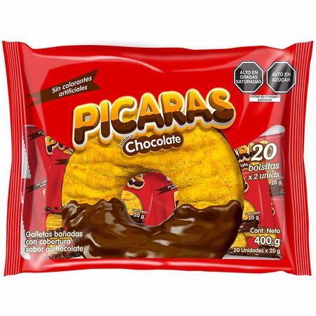 Galletas de Chocolate PÍCARAS Paquete 20un | plazaVea - Supermercado