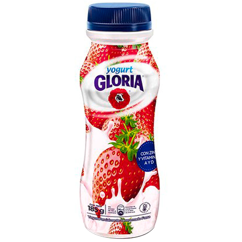 Yogurt Bebible GLORIA Fresa Botella 185g | plazaVea - Supermercado