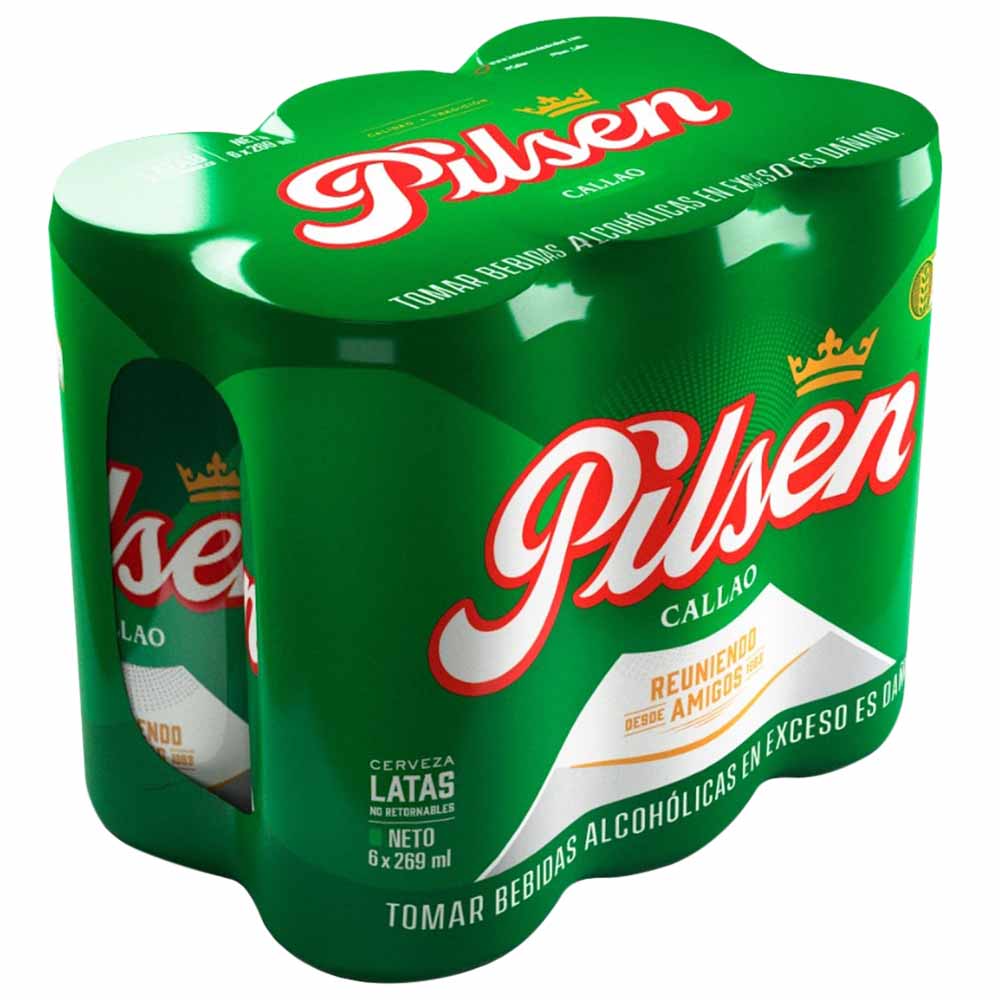 Cerveza PILSEN Lata 269ml Paquete 6un | plazaVea - Supermercado