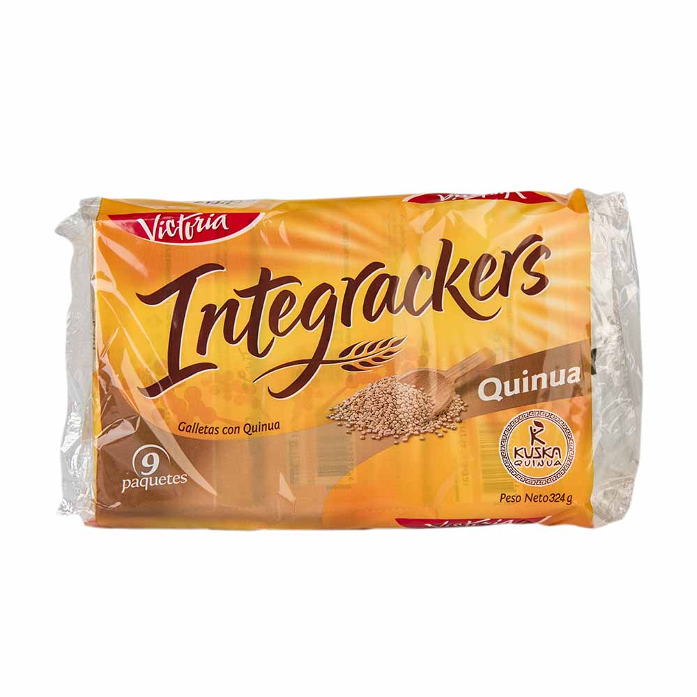 Galletas Integrales VICTORIA INTEGRACKERS con Quinua Paquete 9un ...