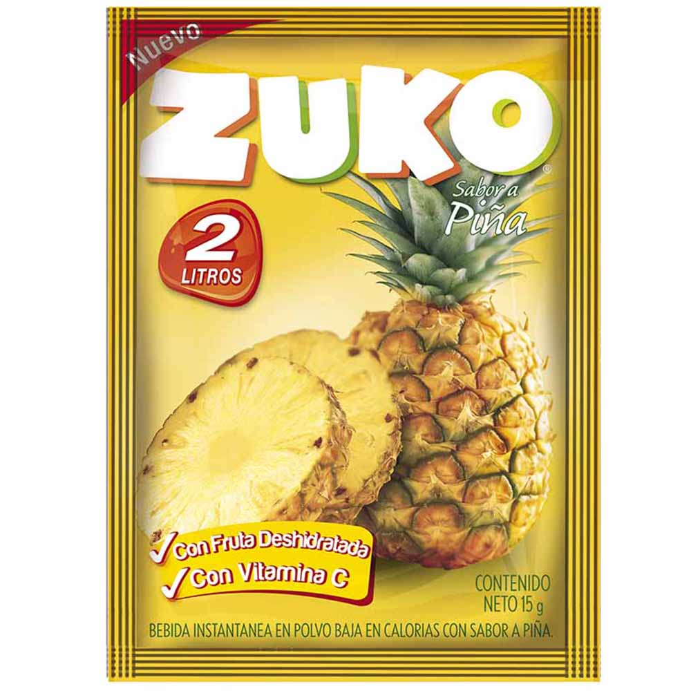 Bebida Instantánea en Polvo ZUKO Piña Sobre 15g | plazaVea - Supermercado