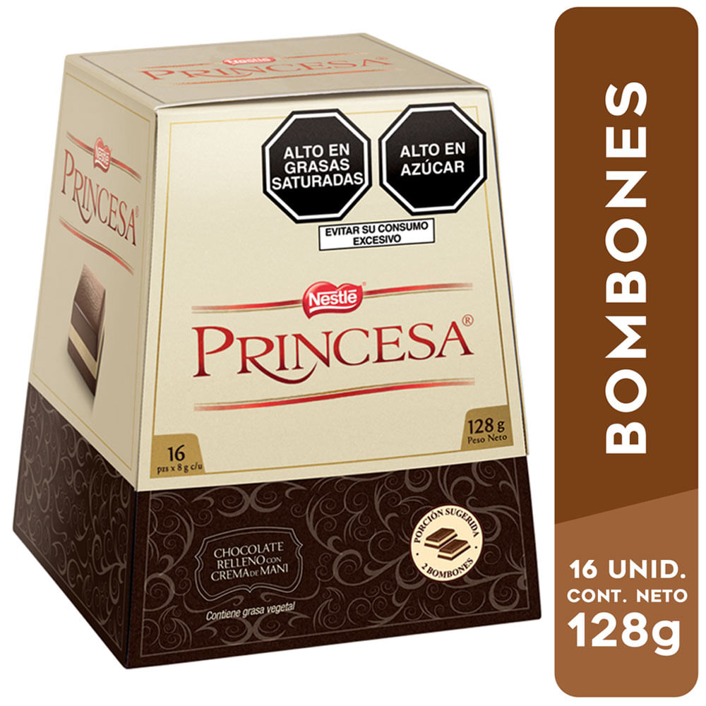 Chocolate PRINCESA Nestlé Relleno con Crema de Maní Caja 128g ...