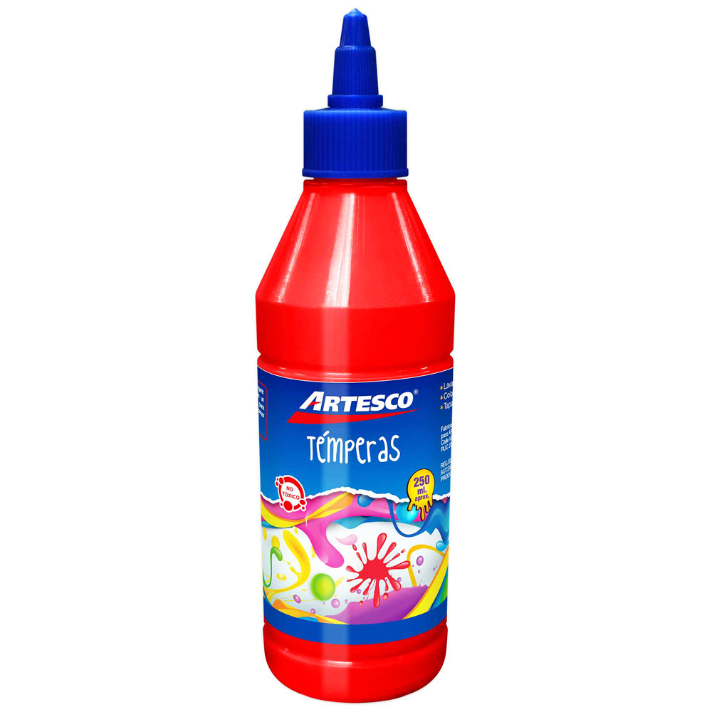 Témpera ARTESCO Kids Rojo Frasco 250ml | plazaVea - Supermercado