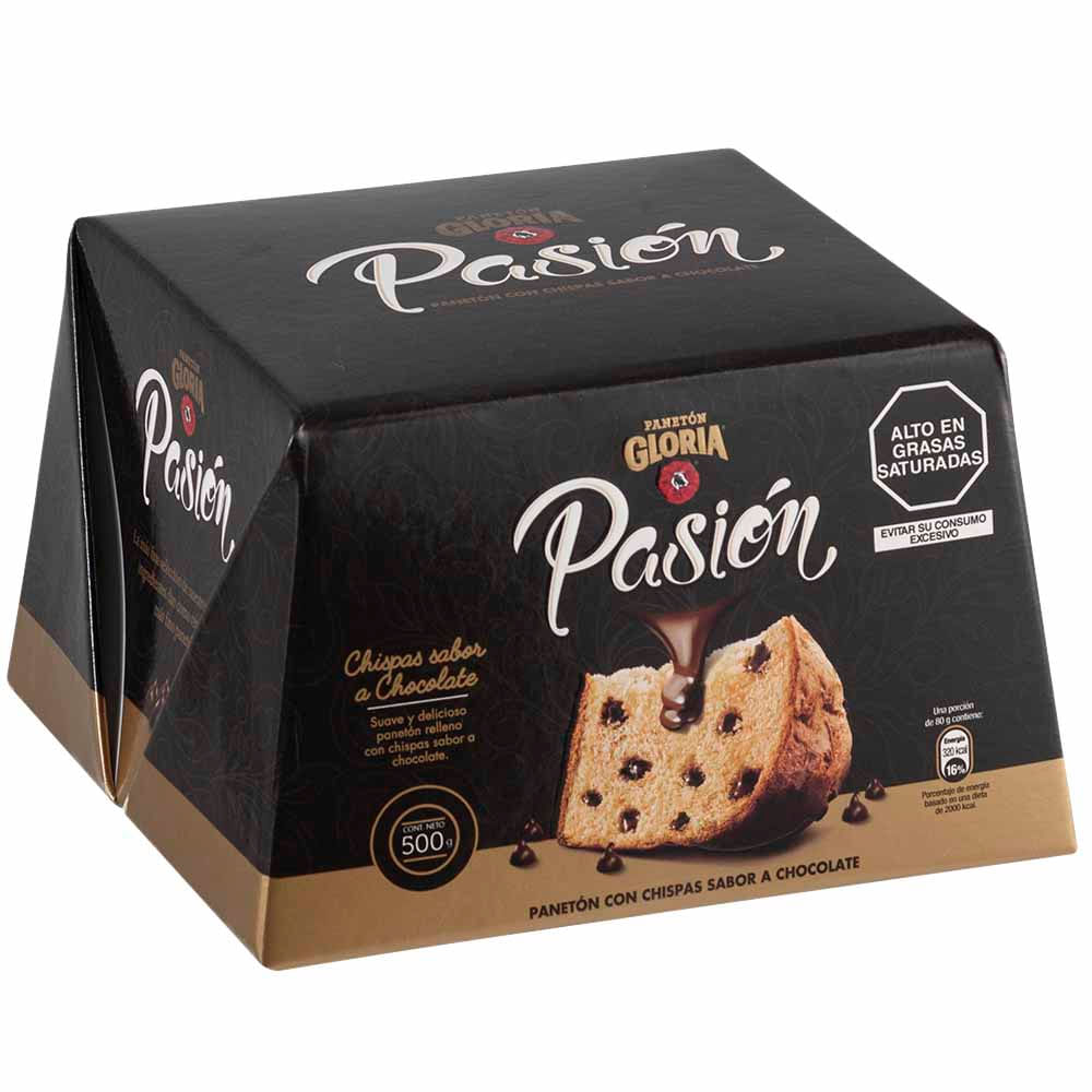Panetón GLORIA PASION con Chispas de Chocolate Caja 500g | plazaVea ...