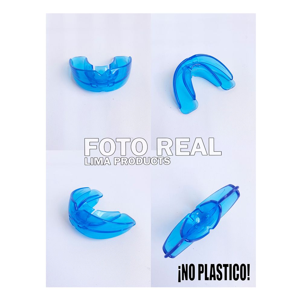 Férula Dental Doble Estándar de Silicona Relajamiento Bruxismo Azul ...