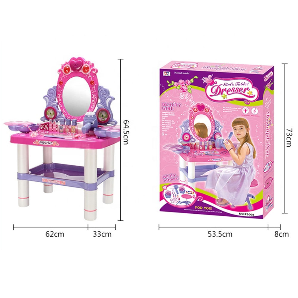 Juguete Tocador Musical con Accesorios y Maquillaje para Niñas ...