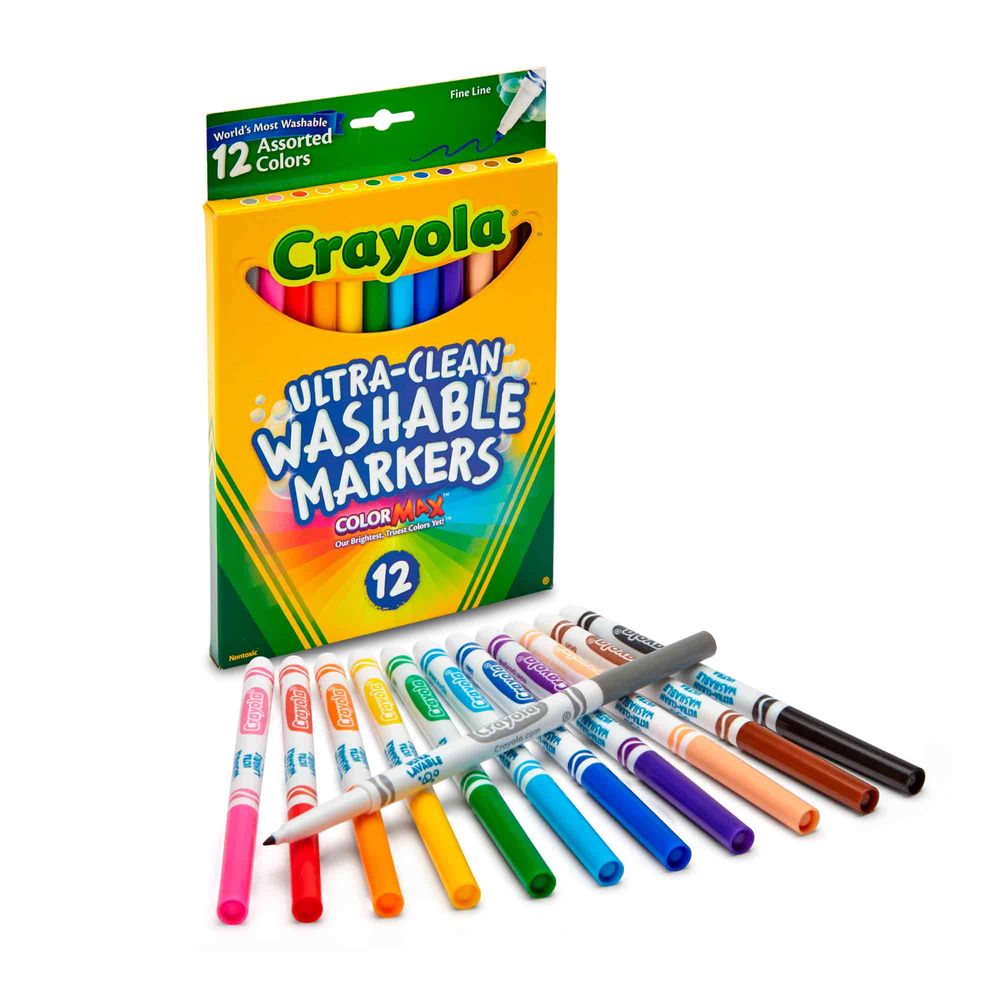 Plumones Finos Crayola Lavables Caja 12un Plazavea Supermercado