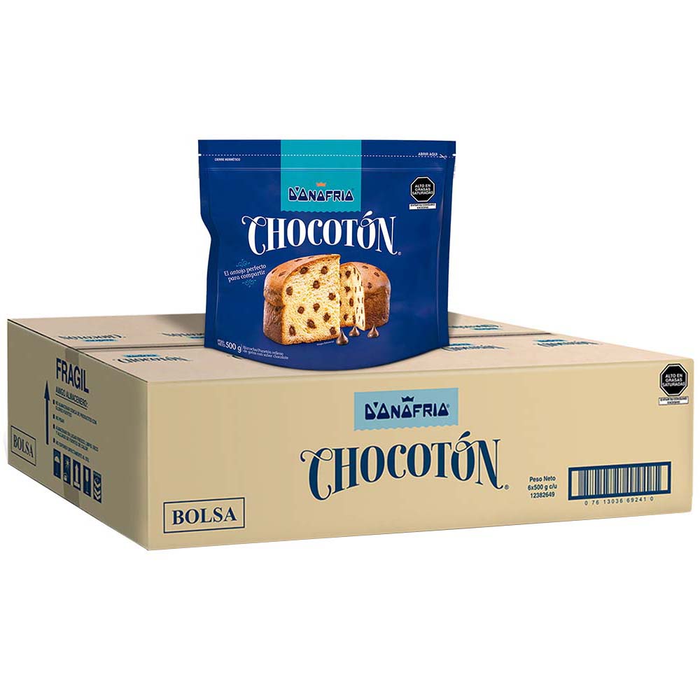 Panetón D'ONOFRIO Chocotón Bolsa 500g Caja 6un | plazaVea - Supermercado