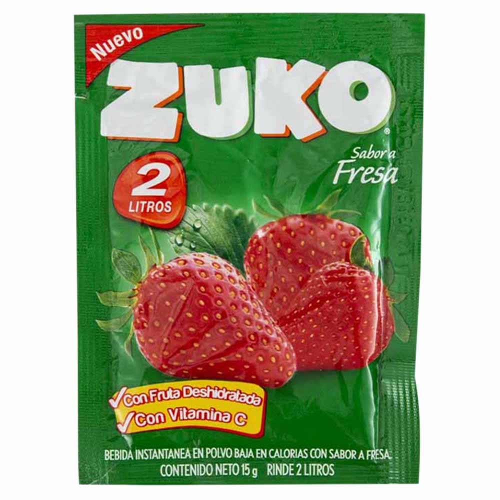 Bebida Instantánea en Polvo ZUKO Fresa Sobre 15g | plazaVea - Supermercado