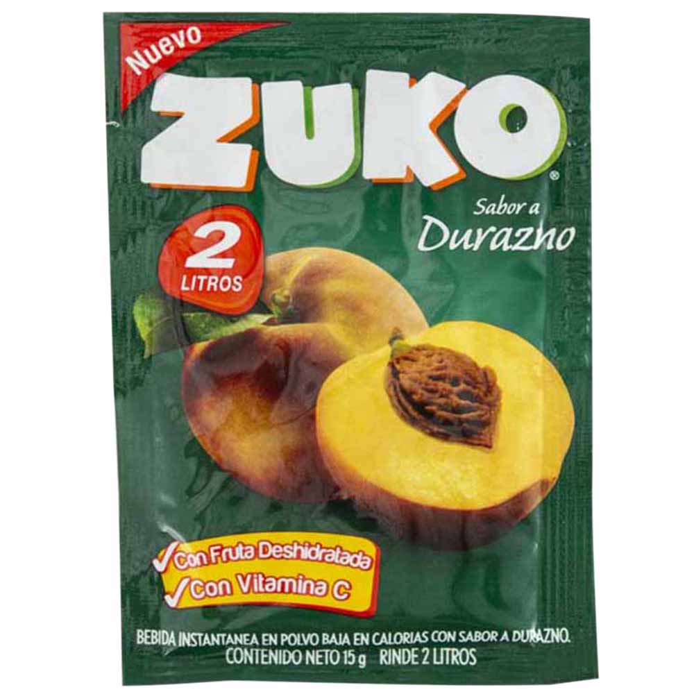 Bebida Instantánea en Polvo ZUKO Durazno Sobre 15g | plazaVea ...