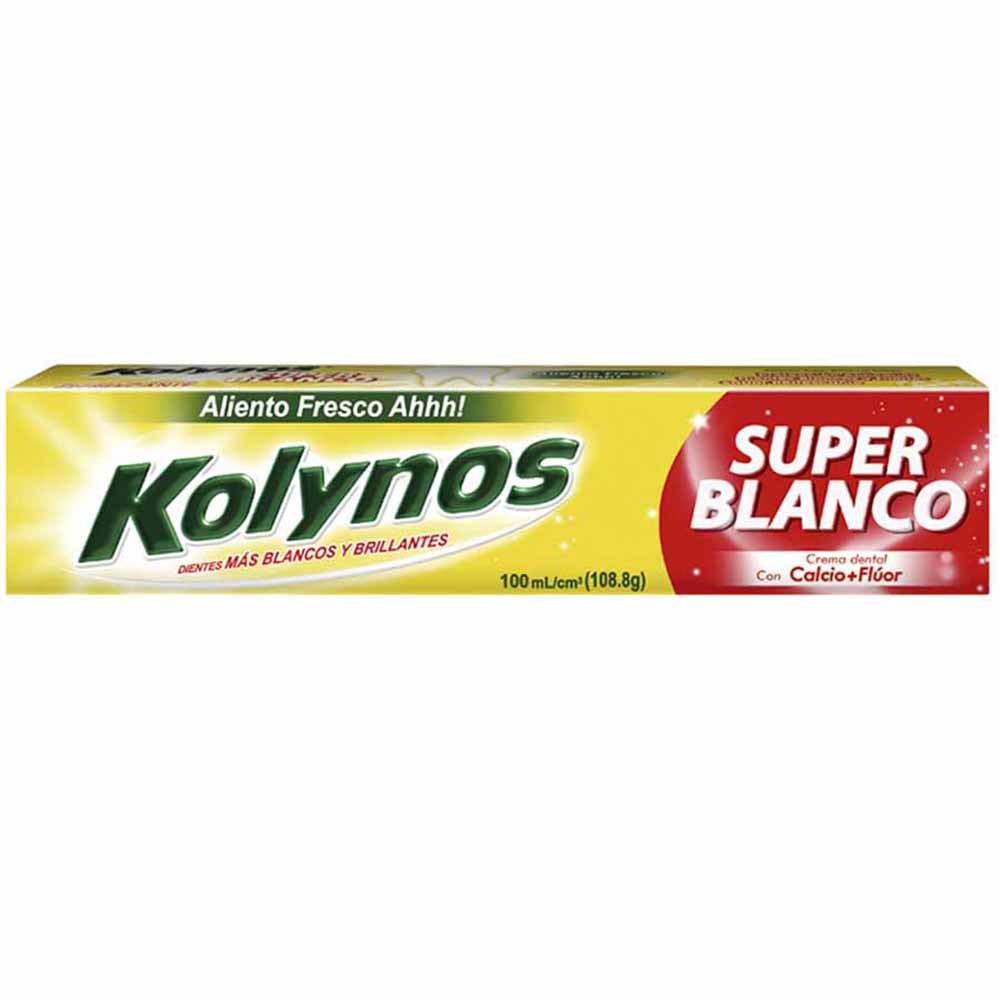 Pasta Dental KOLYNOS Súper Blanco Tubo 100ml | plazaVea - Supermercado