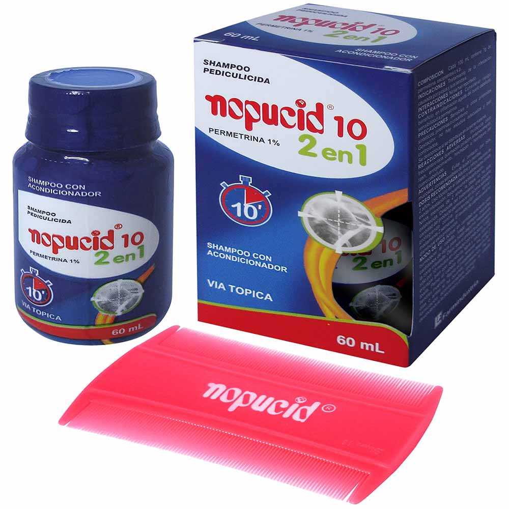 Shampoo y Acondicionador NOPUCID contra Piojos Frasco 60ml | plazaVea ...