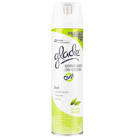 Ambientador en Spray GLADE Oust Frescura Campestre Frasco 400ml ...