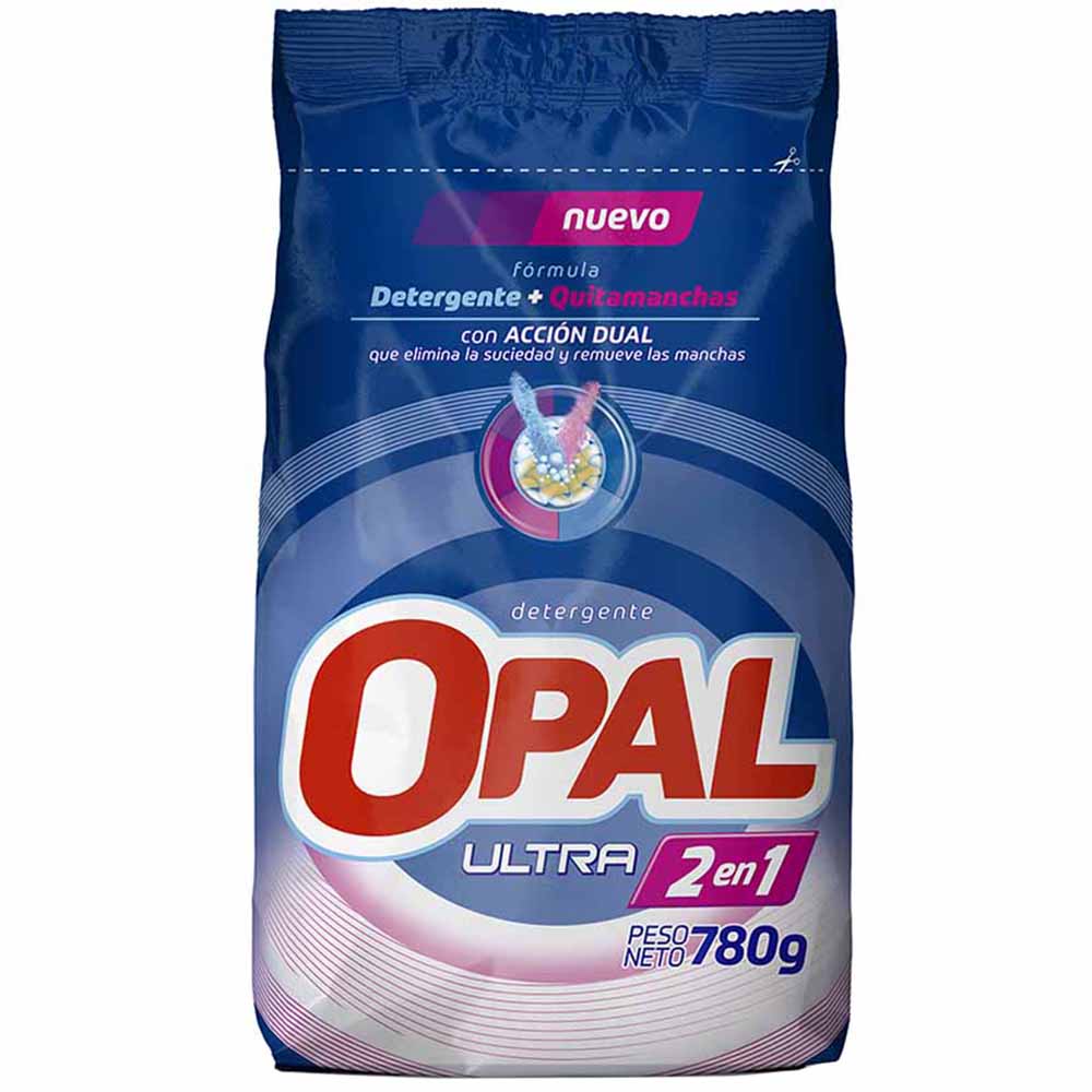 Detergente en Polvo OPAL Ultra 2 en 1 con Quitamanchas Bolsa 780g | plazaVea - Supermercado