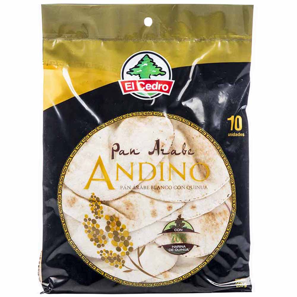 Pan Árabe Blanco Andino EL CEDRO con Quinua Bolsa 10un | plazaVea ...