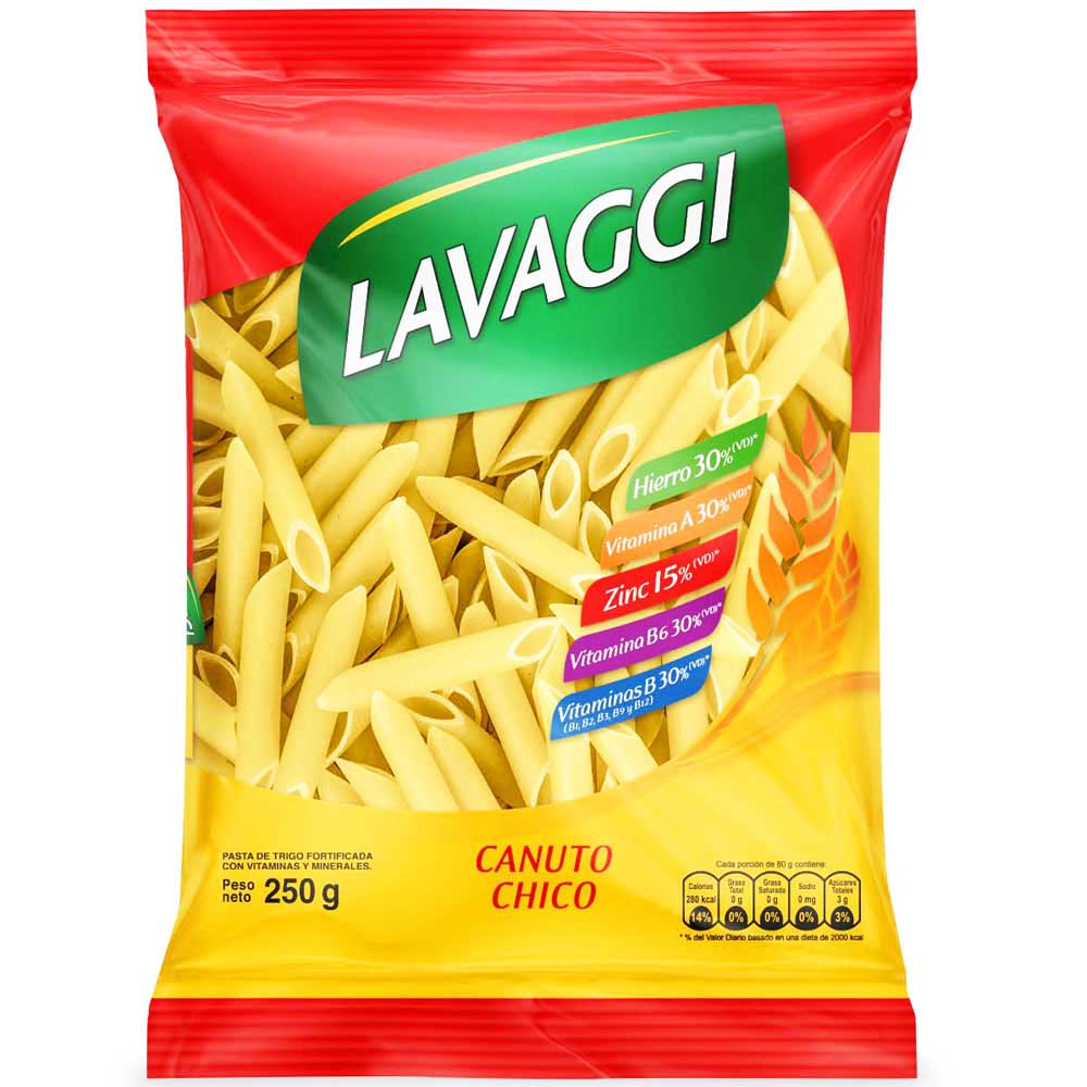 Fideos Canuto Chico LAVAGGI Bolsa 250g | plazaVea - Supermercado