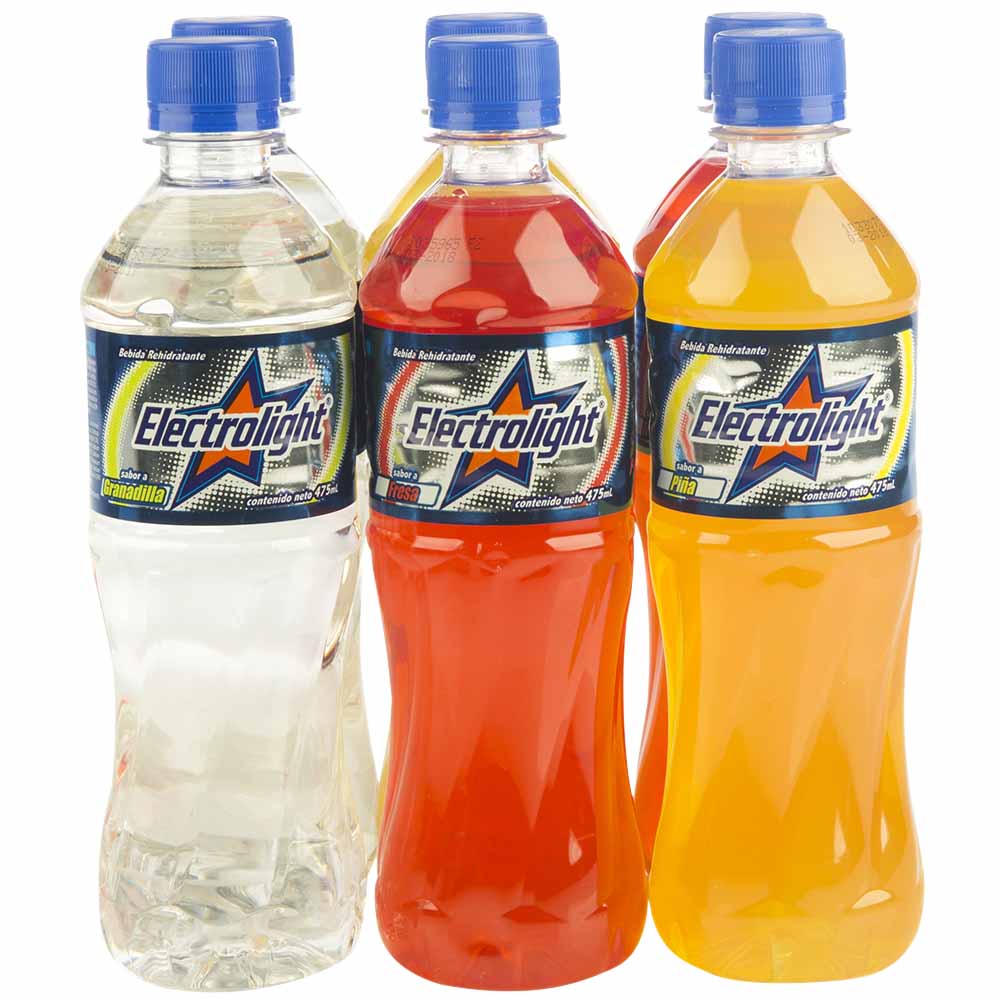 Bebida Rehidratante ELECTROLIGHT Fresa, Piña y Granadilla Botella 475ml ...