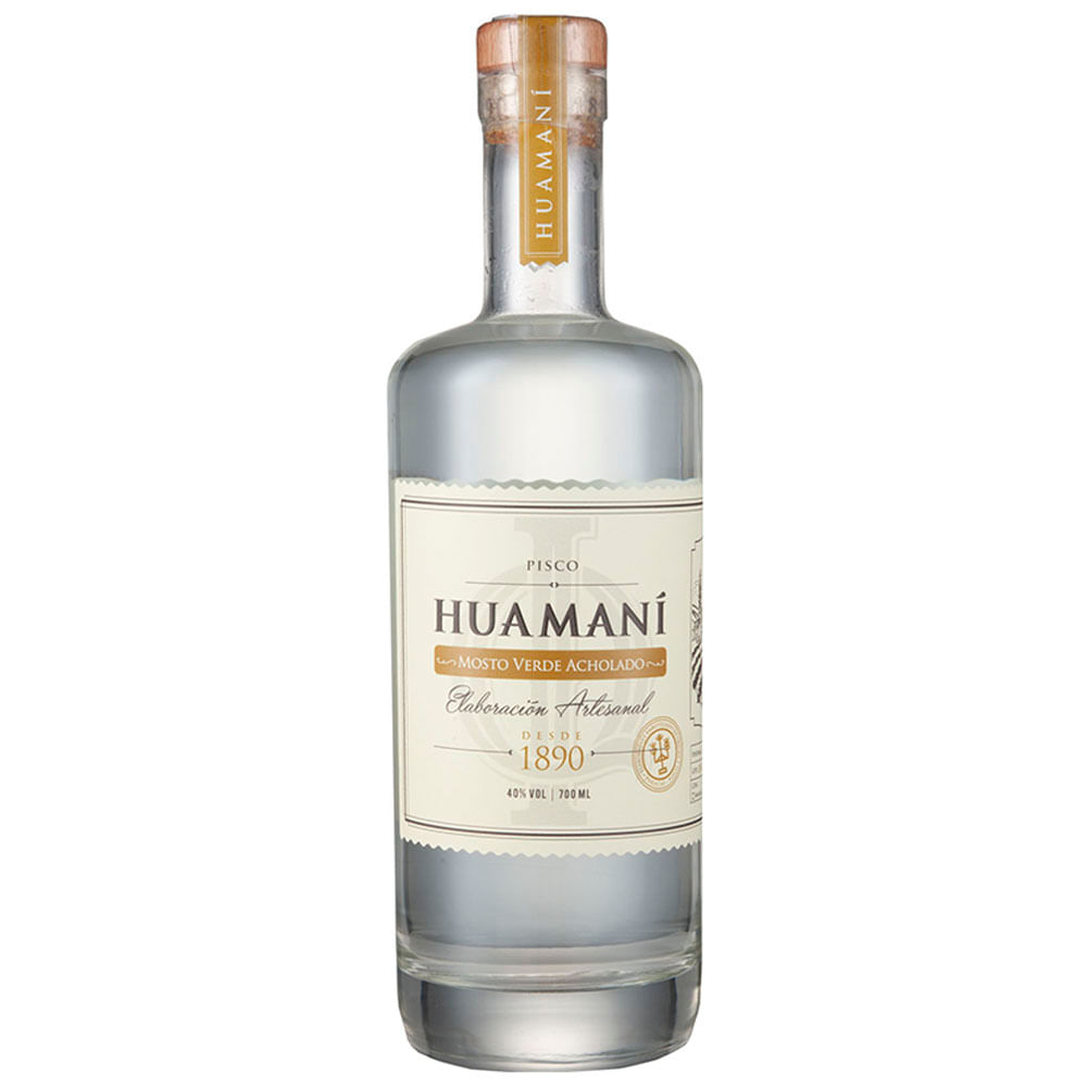 Pisco HUAMANI Mosto Verde Acholado Botella 700ml | plazaVea - Supermercado