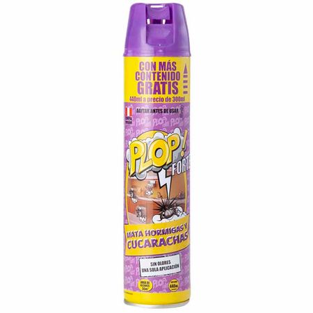 Insecticida Aerosol PLOP FORTE Mata Hormigas y Cucarachas Frasco 440ml ...