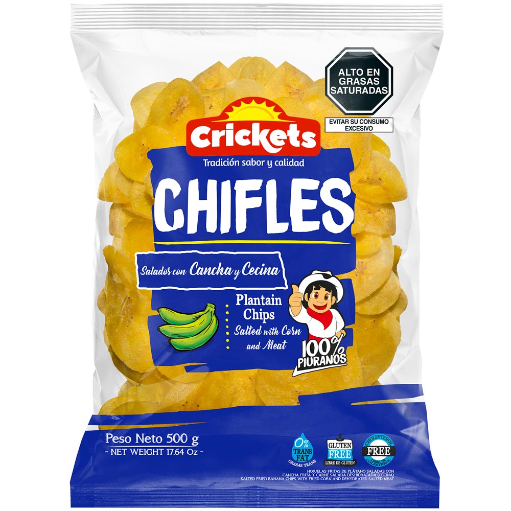 Piqueo CRICKET'S Chifles salados Bolsa 500Gr | plazaVea - Supermercado