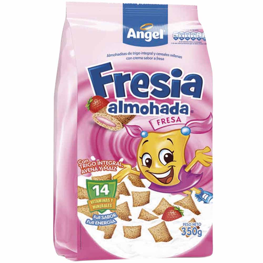 Cereal ANGEL Trigo integral de avena y maíz sabor fresa Bolsa 350Gr ...