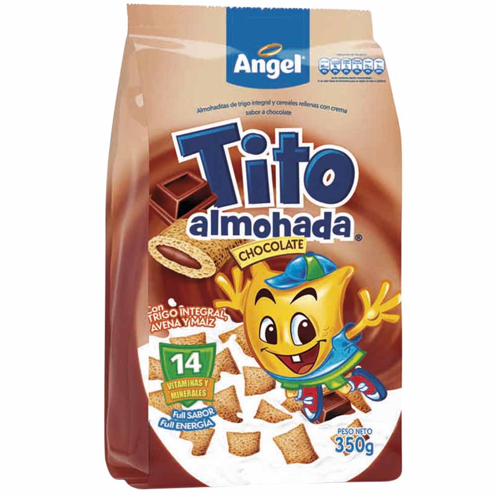 Cereal ANGEL Trigo integral de avena y maíz sabor chocolate Bolsa 350Gr ...