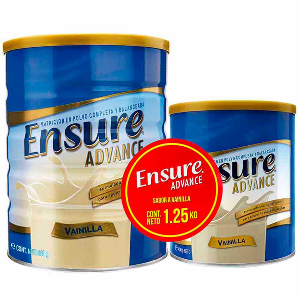 Complemento Nutricional ENSURE Advance Vainilla Lata 850g + Complemento ...