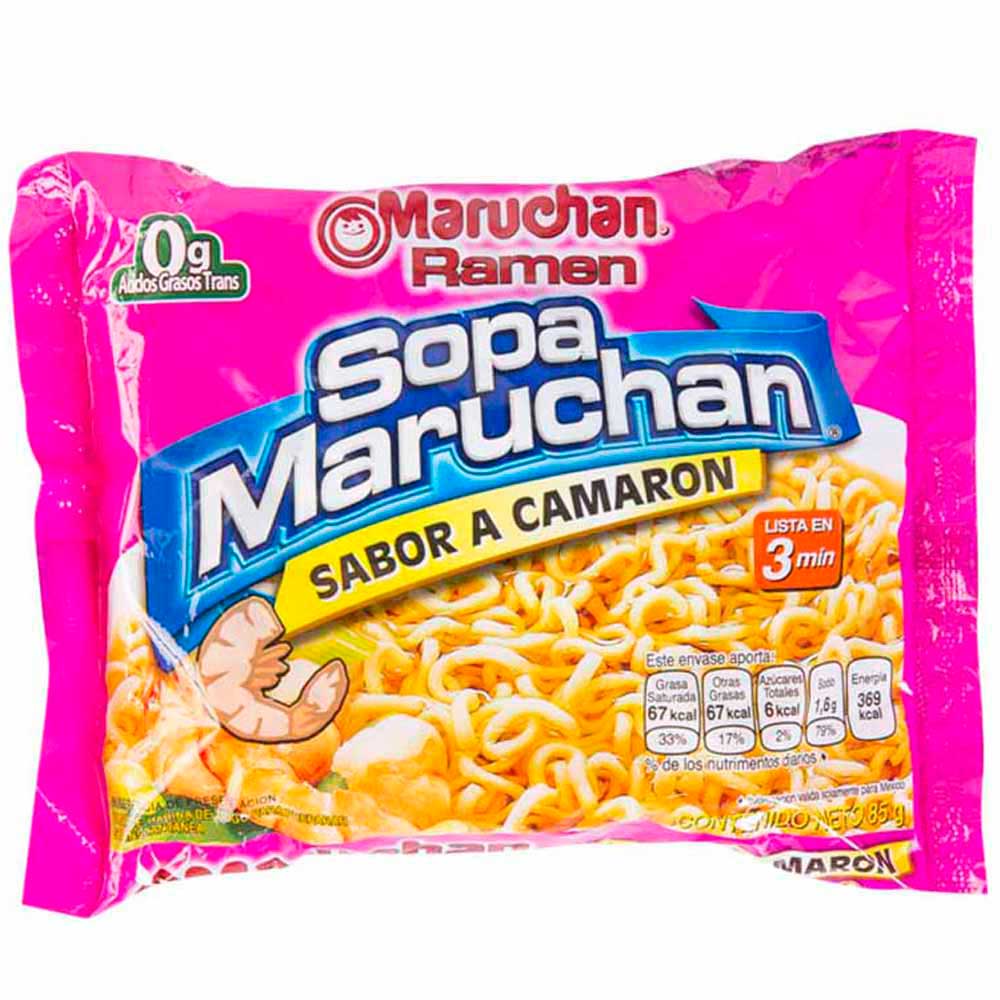 Sopa Instantánea MARUCHAN Camarón Sobre 85g | plazaVea - Supermercado