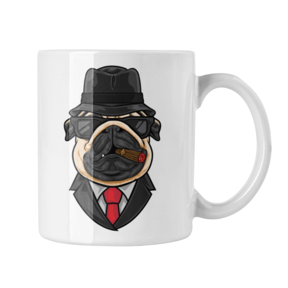 Taza Mug de Cerámica Perro Pug Ganster | plazaVea - plazaVea