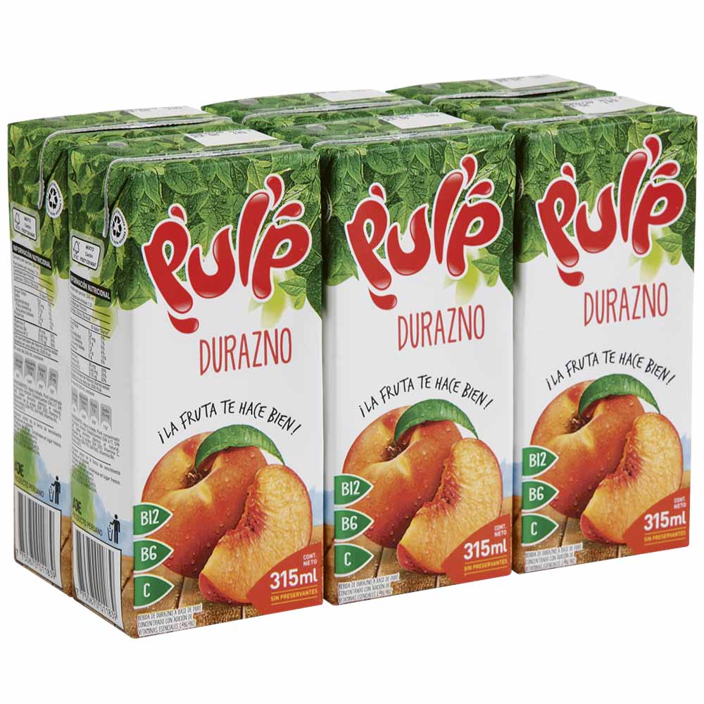 Bebida PULP Durazno Caja 315ml Paquete 6un | plazaVea - Supermercado