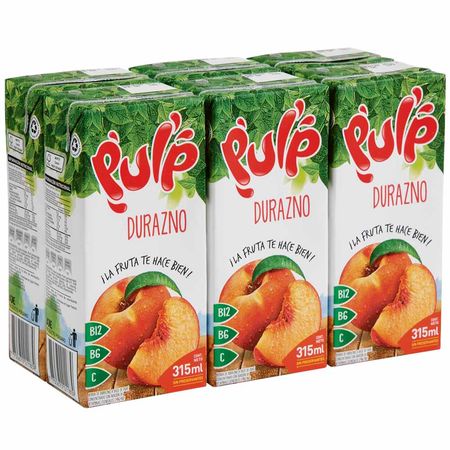 Bebida PULP Durazno Caja 315ml Paquete 6un | plazaVea - Supermercado