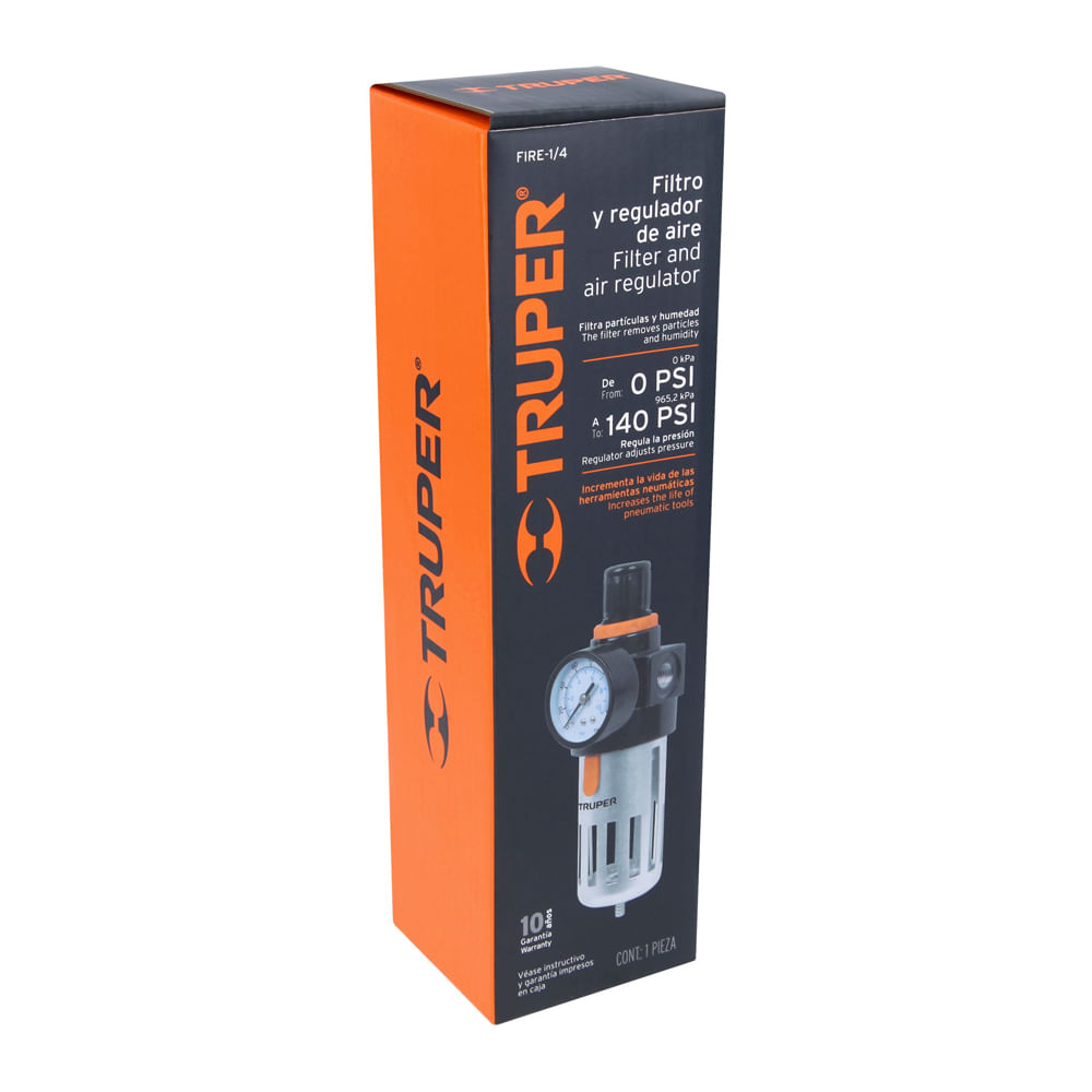 Filtro Regulador De Aire 1/4" NPT Truper 18238 | plazaVea - plazaVea