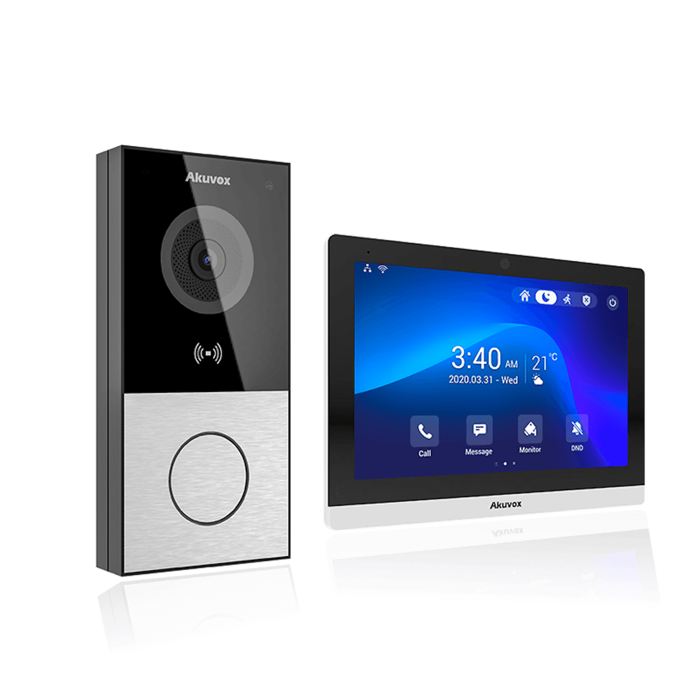 Kit Akuvox E12s Deluxe: Intercomunicador Smart E12s + Pantalla 10" C319 Android Wifi + Switch ...