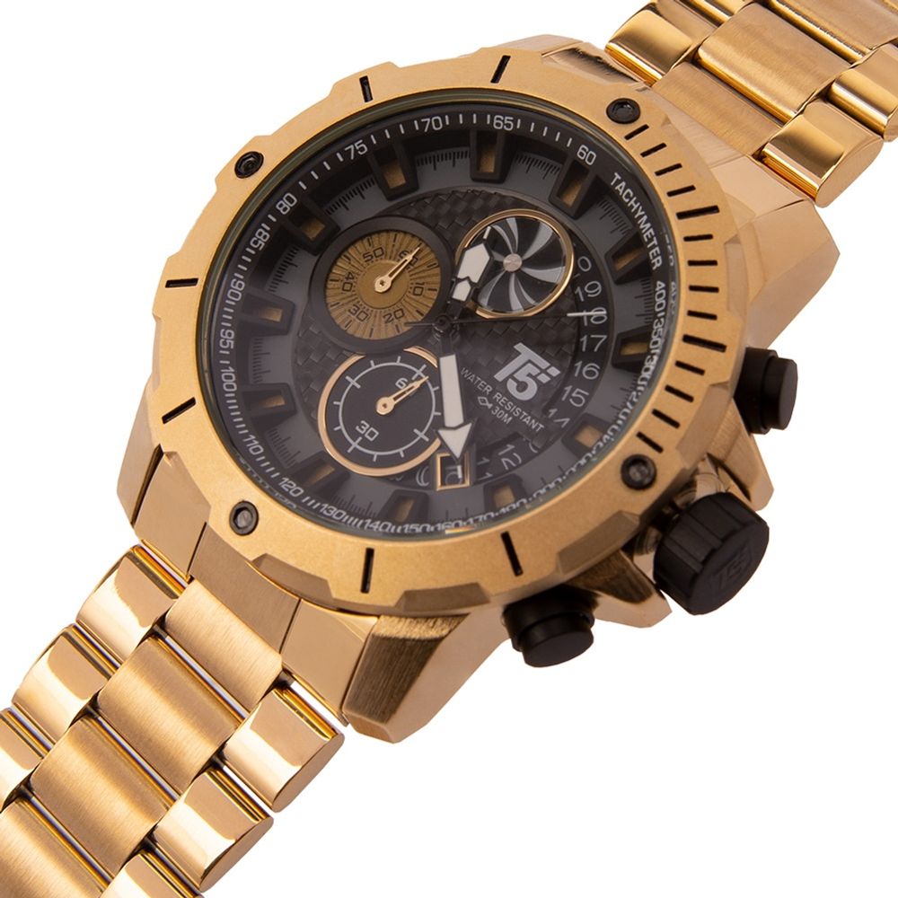 Reloj T5 H3787G Acuático Cronógrafo Color Oro | plazaVea - plazaVea