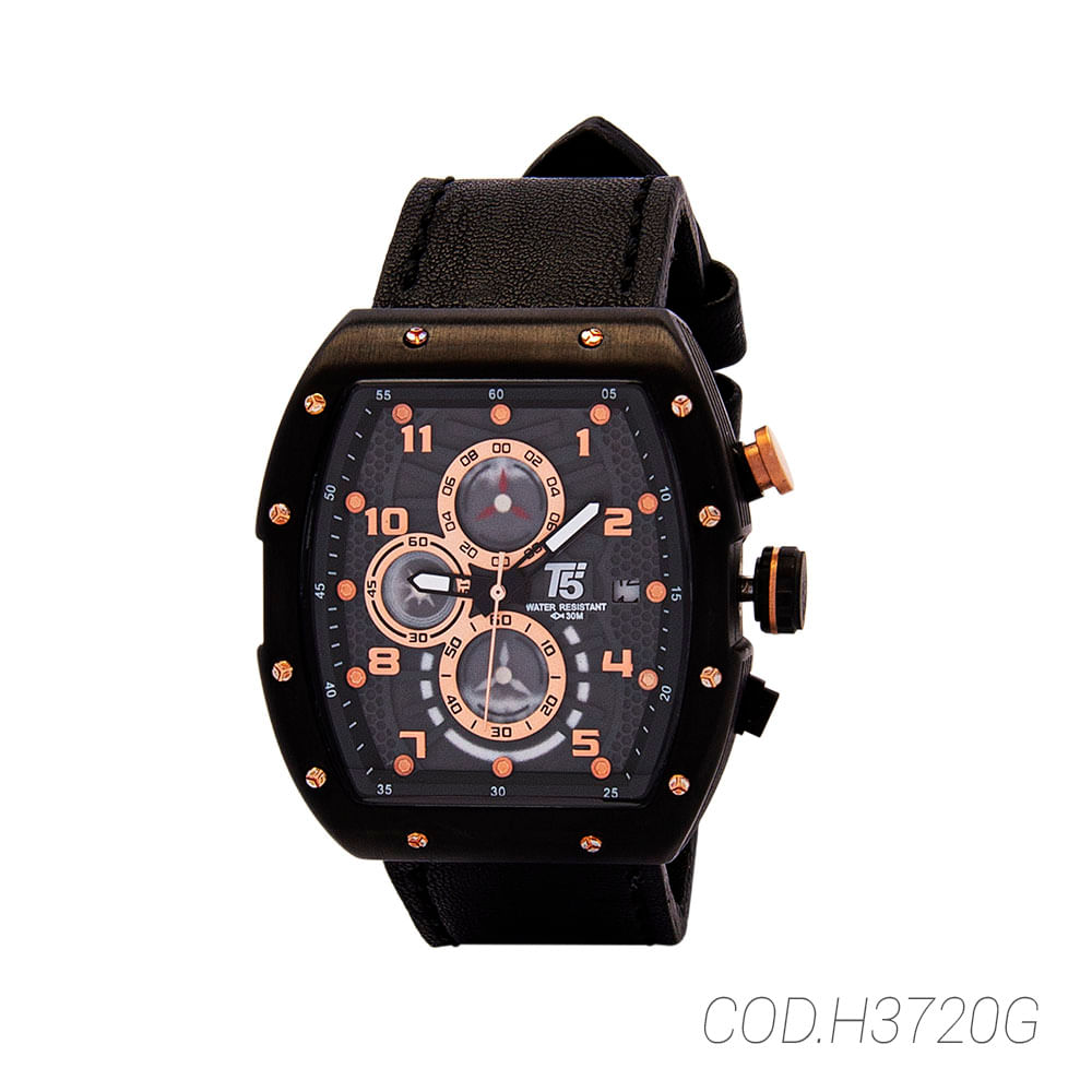 Reloj T5 H3720G Acuático Cronógrafo Color Negro | plazaVea - plazaVea