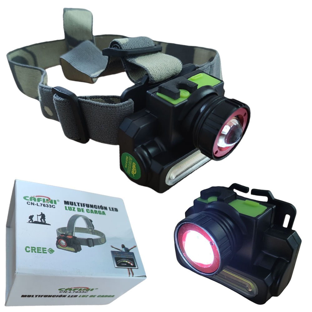 Linterna Frontal Recargable Cafini Luz Led Fuerte CN-L7633C | plazaVea ...