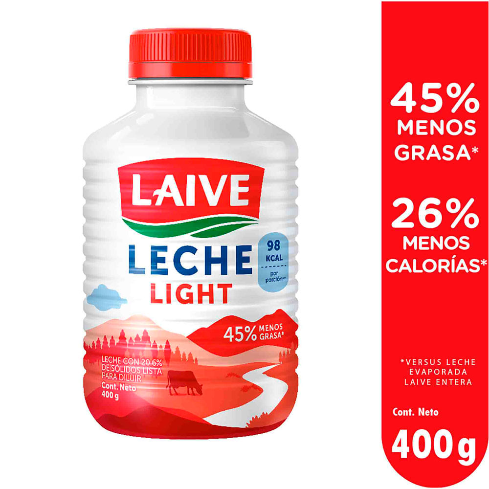 Leche LAIVE Light Botella 400g | plazaVea - Supermercado