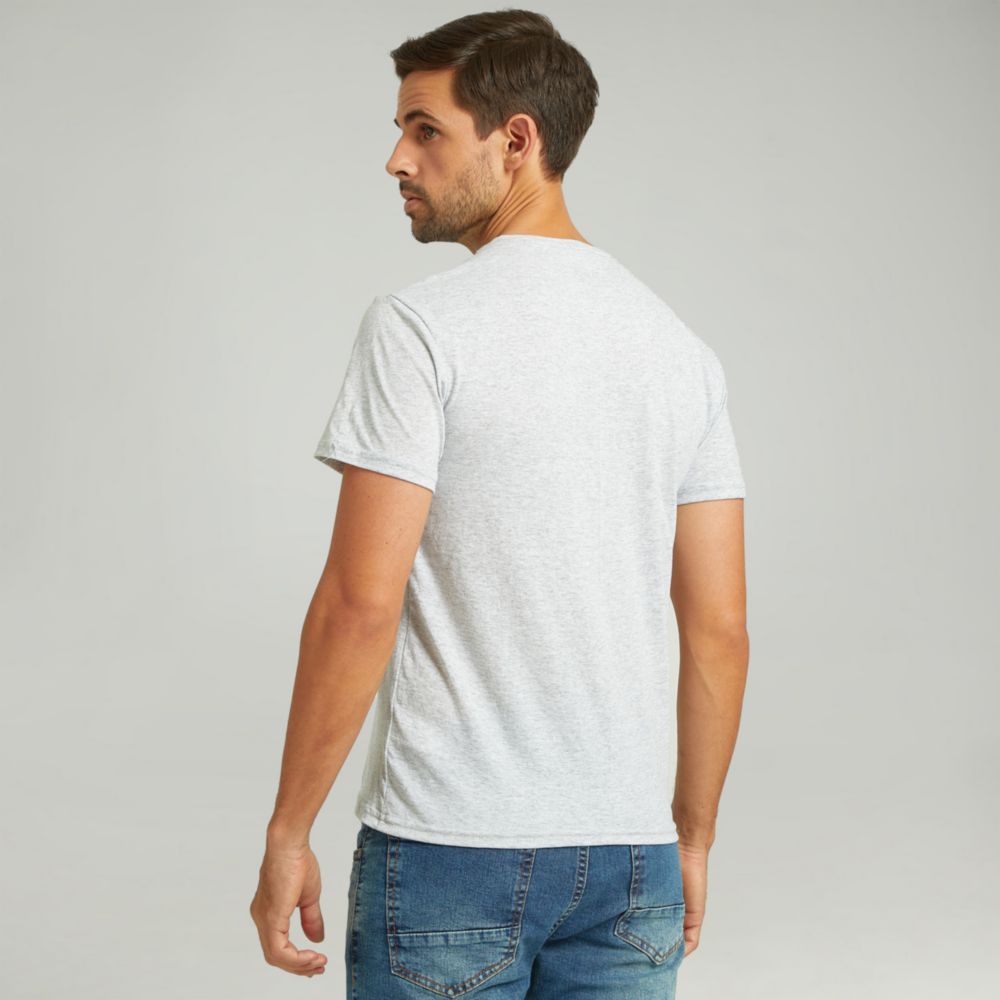 Polo Amc Basico Gris Mel Hombre | plazaVea - Supermercado