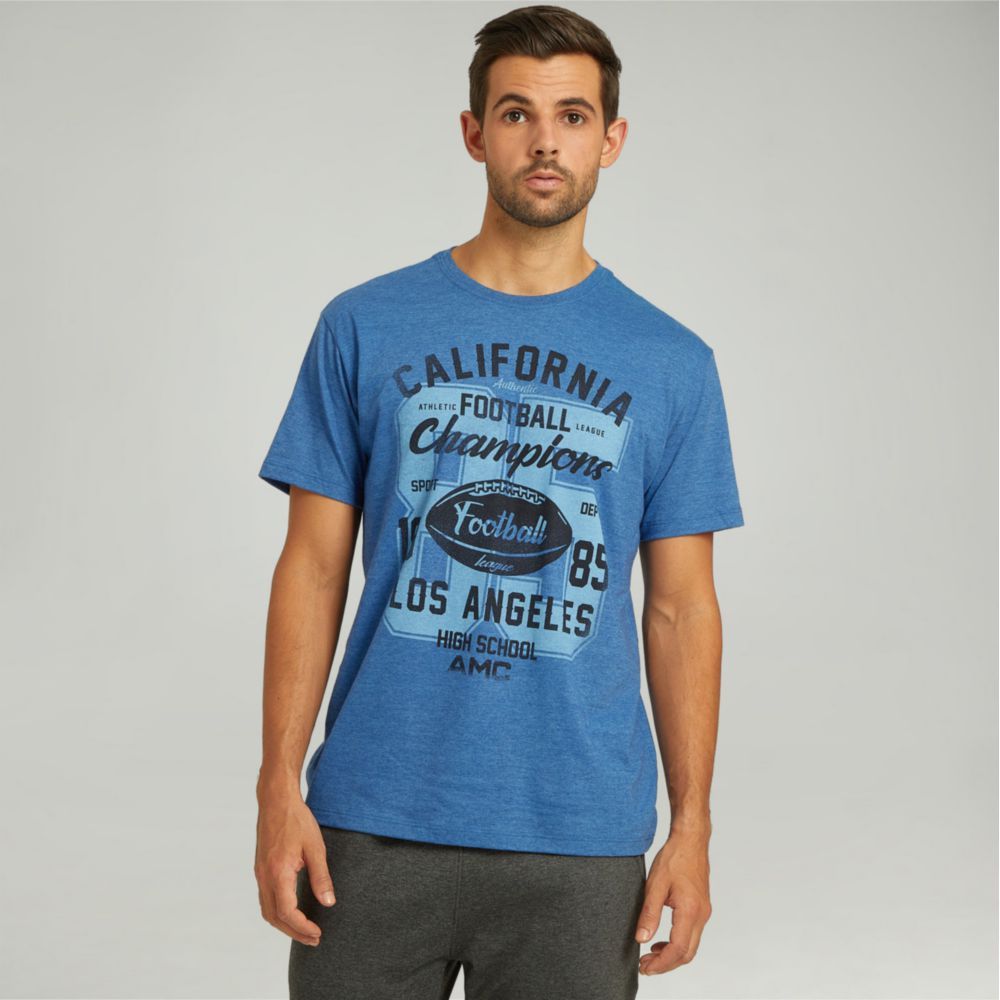 Polo Amc Basico Azulino Hombre | plazaVea - Supermercado